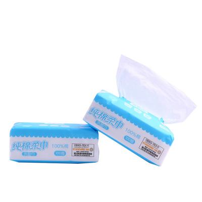 China 100% cotton nonwoven baby facial tissue for baby body cleaning for sale
