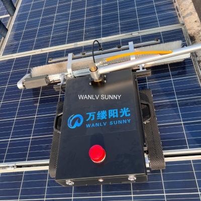 China Solar Panel Cleaning Robot Brush Cleaner Water Dry 1190x970x350mm for sale