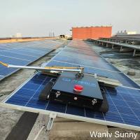 China Wanlv Sunny Track Crawling Photovoltaic Cleaning Machine 1100 mm Cleaning Width 150 m Remote Control for sale