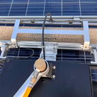 China Remote Controlled Photovoltaic Panel Cleaning Robot 1200mm Width Solar Panel Cleaner for sale