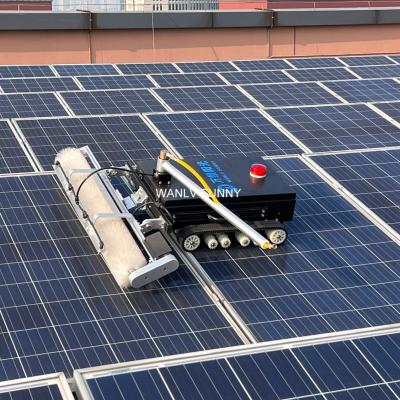 China Semi-automatic Solar Panel Cleaning Robot Electric Rotating Brush Customized Design for sale