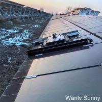 China Customized Solar Panel Cleaning Robot 1000mm Brush Lithium Battery AI Remote Control for sale
