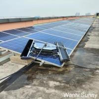 China Automated Solar Panel Cleaner with 1000mm AI Brush Heads and Water Spray Nozzles for Photovoltaic Farms for sale