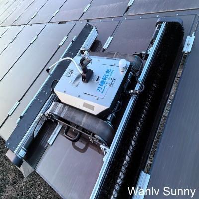 China Customizable Solar Panel Maintenance Robot with Water Spray Nozzles and Rolling Brush for sale