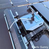China Robotic Solar Panel Cleaning Robot 1000 mm Rolling Brush Head Photovoltaic Plant Cleaner for sale