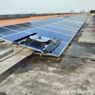 China Solar Panel Cleaning Robot 1000mm Roller Brush Heads Dry Wet Cleaning AI Powered Remote Control for sale