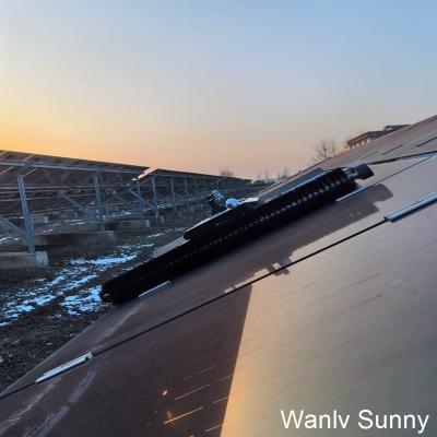 China Solar Panel Cleaner Robot with Water Spray Nozzles 2 Brush Rollers OEM Support for sale