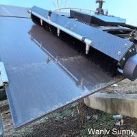 China Automatic Solar Panel Cleaning Robot with Dual Brush Rollers and Water Spray Nozzles for sale