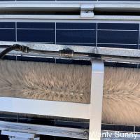 China Automated Solar Panel Cleaning Machine with Cold Water Cleaning Process and OEM Support for sale