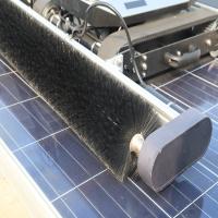 China Automatic Solar Panel Cleaning Robot Water Spray Nozzle and Rotating Brush for Cleaning for sale