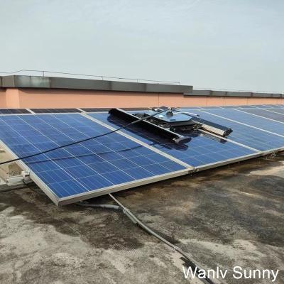China Remote Controlled Solar Panel Cleaning Machine 1500mm Brush Width for Large Area Crawl Cleaning for sale