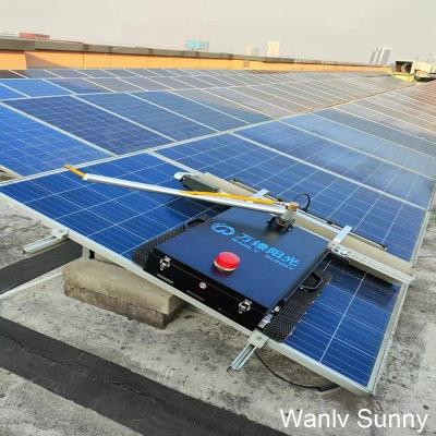 China Solar Panel Cleaning Robot Remote Controlled PV Washer 48V Li Battery for sale