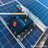 China Solar Panel Cleaning Robot Remote Controlled PV Washer 48V Li Battery for sale