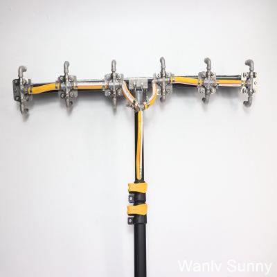 China Carbon Fiber Telescopic Solar Panel Cleaning Brush High Pressure 5m for sale