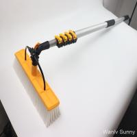 China Solar Panel Cleaning Brush 80cm Width Aluminum Alloy Telescopic Rod 3.5-7.5m for Photovoltaic Washing for sale
