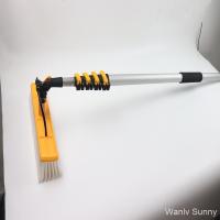 China Max 11.4m Telescopic Pole Solar Cleaning Brush with Water Pump 80cm Nylon Brush Head for sale