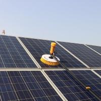 China 3.5m 5.5m 7.5m Telescopic Pole Solar Panel Cleaning Rotary Cleaner Lithium Battery for sale