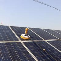 China 3.5m 5.5m 7.5m Telescopic Pole Solar Panel Cleaning Rotary Cleaner Lithium Battery for sale