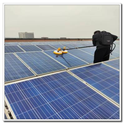 China Battery Backpack Solar Panel Cleaning Brush with 3.5m 5.5m 7.5m Telescopic Pole for sale