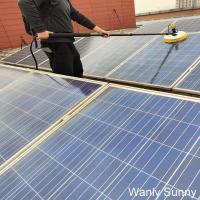 China Nylon Spring Outer Winding Solar Panel Cleaning Brush with 3.5m 5.5m 7.5m Telescopic Pole for sale