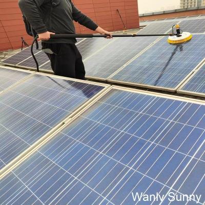 China Nylon Spring Outer Winding Solar Panel Cleaning Brush with 3.5m 5.5m 7.5m Telescopic Pole for sale