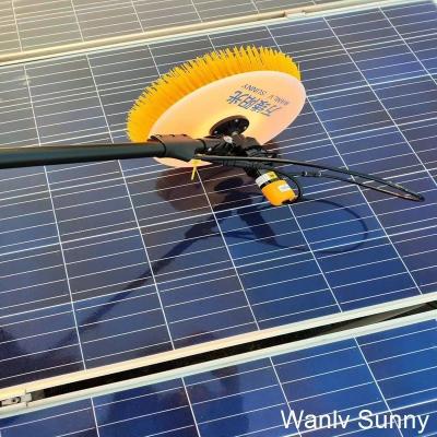China Solar Panel Cleaning with Automatic Rotating Brush Machine and Telescopic Pole Kit for sale