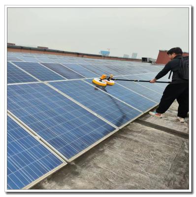 China Extendable Water Fed Solar Panel Cleaning Brush 3.5m to 7.5m Telescopic Rod for Solar System Window Glass for sale