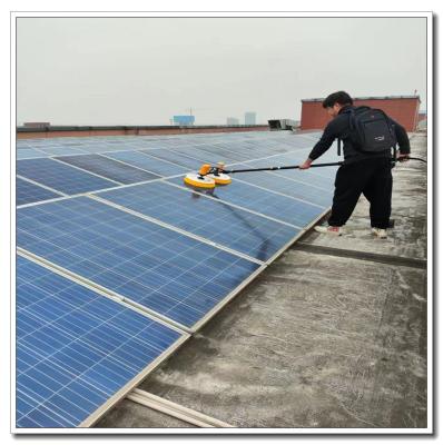 China Double Head Brush Solar Panel Cleaning Machine with 3.5m/5.5m/7.5m Poles Remote Control for sale