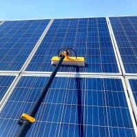 China Telescopic Power Electric Solar Panel Cleaning Brush Water Fed Pole 80cm 7.5m for sale