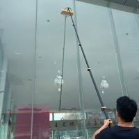 China Telescopic Power Electric Solar Panel Cleaning Brush Water Fed Pole 80cm 7.5m for sale