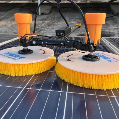 China Wanlv Sunny Electric Solar Panel Cleaning Brush Scrubber 24V 180W Telescopic Rod 3.5m for sale