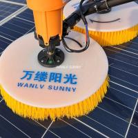 China Wanlv Sunny Solar Panel Cleaning Brush Roller 24V 180W Motor Telescopic Rod 3.5m for sale