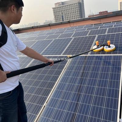 China Solar Panel Cleaning Robot Telescopic Rod 3.5m 5.5m 7.5m AC110-240V Lithium Battery Powered for sale