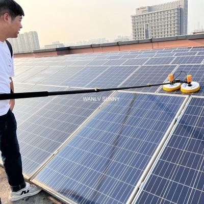 China Commercial Solar Panel Cleaning Pole Telescopic 7.5m Water Fed with 180W Motor for sale