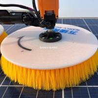 China Commercial Solar Panel Cleaning Pole Telescopic 7.5m Water Fed with 180W Motor for sale