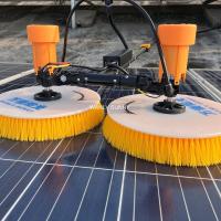 China Commercial Solar Panel Cleaning Pole Telescopic 7.5m Water Fed with 180W Motor for sale