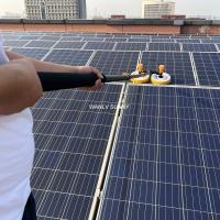 China Commercial Solar Panel Cleaning Pole Telescopic 7.5m Water Fed with 180W Motor for sale