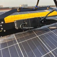 China OEM Solar Panel Cleaning Robot 1200mm Brush Manual Electric Water Dry Roller for Photovoltaic for sale