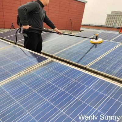 China Max Unfold Size 3.5m-5.5m-7.5m Physical Cleaning Principle Solar Panel Cleaning Machine for sale