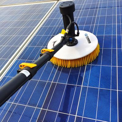 China Extentool Aluminum Alloy Carbon Fiber Solar Panel Cleaning Brush 3m 6m for PV Panels for sale