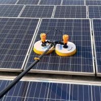 China Double-Head Solar Panel Cleaning Machine 24V 180W Portable Photovoltaic Cleaner with Telescopic Rod 3.5m for sale