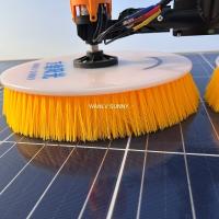 China Double-Head Solar Panel Cleaning Machine 24V 180W Portable Photovoltaic Cleaner with Telescopic Rod 3.5m for sale