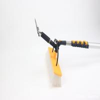 China Solar Panel Cleaner Brush 80cm Width Aluminum Alloy Telescopic Rod 3.5m to 7.5m for Photovoltaic Panel Cleaning for sale