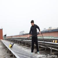 China Electric Rolling Brush for Photovoltaic Panel Cleaning with 3.5M Telescopic Rod Physical Cleaning Principle for sale