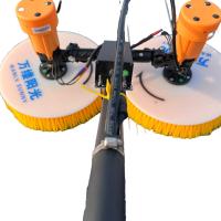 China Convenient Solar Panel Cleaner with Double Head and 7.5 M Telescopic Water Fed Handle for sale