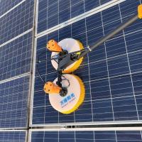 China Convenient Solar Panel Cleaner with Double Head and 7.5 M Telescopic Water Fed Handle for sale