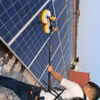China Convenient Solar Panel Cleaner with Double Head and 7.5 M Telescopic Water Fed Handle for sale