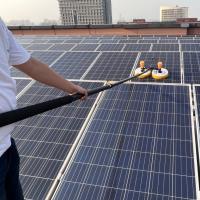 China 7.5m Telescopic Handle Dual-Head Solar Panel Rotating Brush Lithium Battery 24V 30Ah for sale