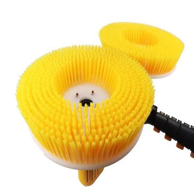 China Lithium Battery Dual-Head Rotating Brush for Solar Panel Cleaning 5.5m Telescopic Rod for sale