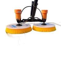 China Lithium Battery Dual-Head Rotating Photovoltaic Panel Brush 7.5m Handle 24V 30Ah for sale